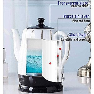 FairUo Kettles for Boiling Water 1.7L Retro Jug, Cooks Water Fast for Tea, Coffee, Soup, Removable Base, Ceramic Cordless Kettle Teapot