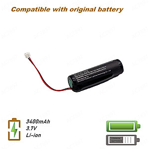 Replacement Battery for 93837-001 Wahl Cordless Magic Clip Designer Sterling 4 Super Taper Cordless 3400mAh