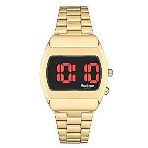 Armitron Sport Men Quartz Sport Watch with Stainless Steel Strap, Gold, 14 (Model: 40/8475BRGP)