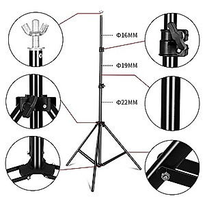 SH Heavy Duty Background Stand, 2x2M Backdrop Support System Kit with Carry Bag for Photography Photo Video Studio,Photography Studio1