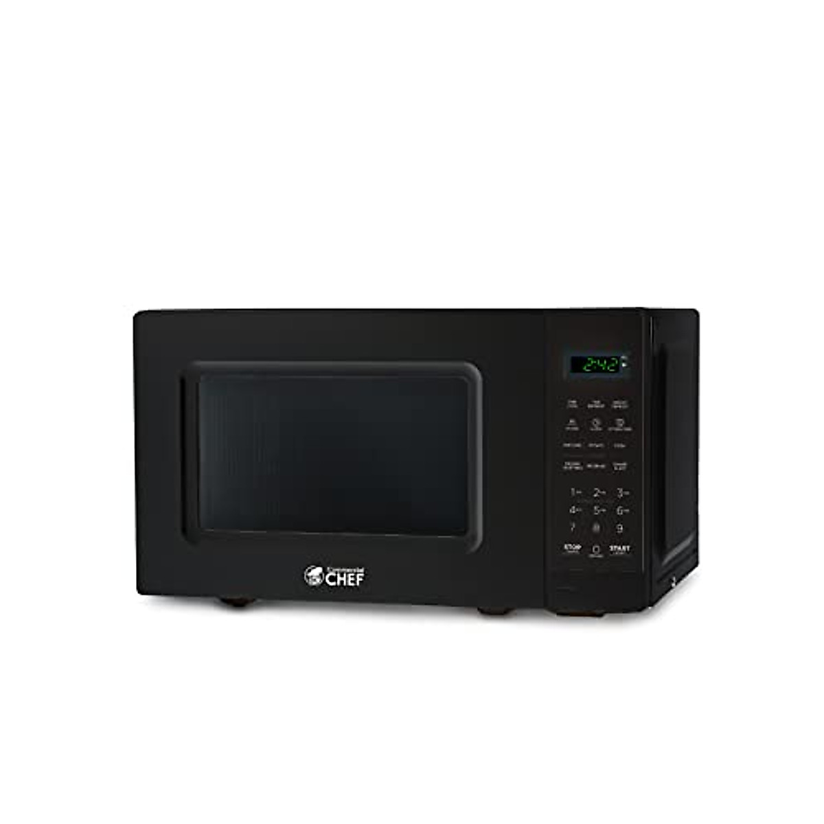 COMMERCIAL CHEF Small Microwave 0.7 Cu. Ft. Countertop Microwave with Digital Display, Black Microwave & Elite Gourmet ETO236 Personal 2 Slice Countertop Toaster Oven with 15 Minute Timer