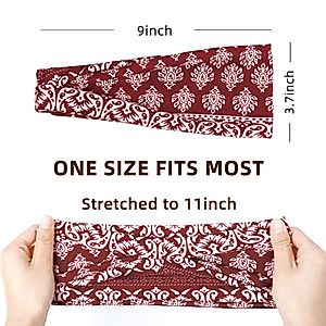 Huachi Boho Headbands - Wide Non-Slip Hair Accessories for Women's Yoga, Workout and Summer, 6 Pack