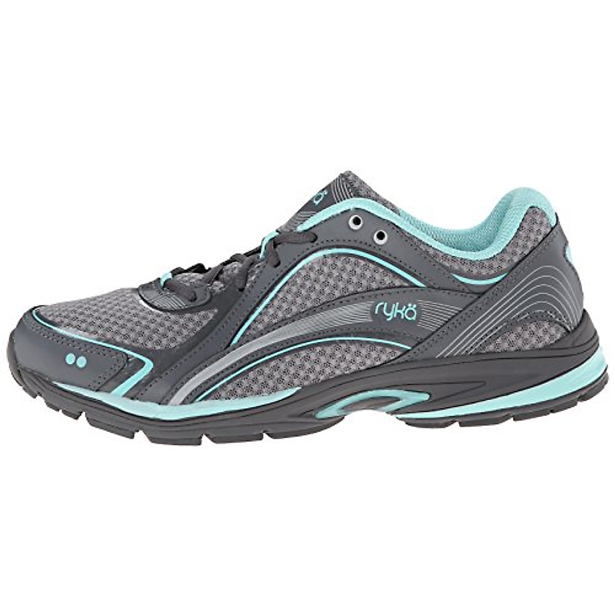Ryka Women's Sky Walking Shoe, Frost Grey/Aqua Sky/Iron Grey, 8 US