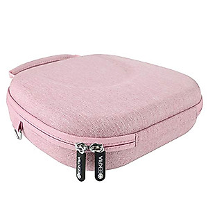 Geekria NOVA Shield Headphones Case, Compatible with AirPod Max Headphones Case, Replacement Hard Shell Travel Carrying Bag with Room for Smart Case and Accessories Storage (Pink)