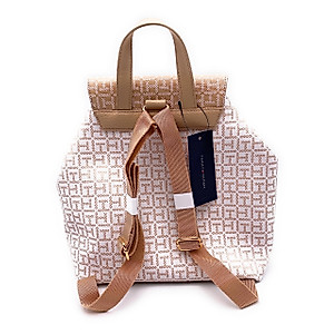 Tommy Hilfiger Laura II Flap Backpack Coated Square Monogram Fawn/Optic White/Optic White/Fawn One Size