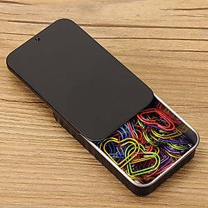 Mini Skater 8Pcs 3.15"x1.97"x0.59"Mini Slide Top Tin Box Containers Portable Box Small Storage Kit for Wedding Jewelry Lip Balm Container Cosmetic Organizer (Black)