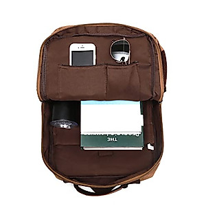 JIAO MIAO Canvas Vintage Message Travel Bag Rucksack Laptop Backpack,220807-07