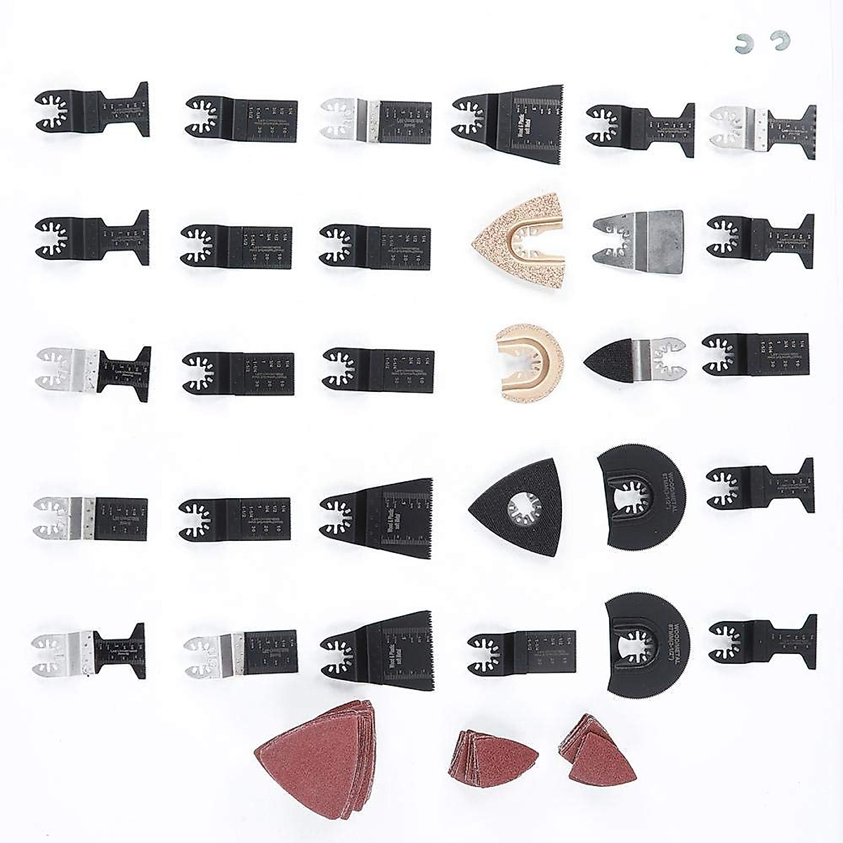Saw Blades Carbide 108PCS Universal Oscillating Multitool Saw Blades High-Carbon Steel Cutting Polishing Tool Set Compatible for Bosch Multi-X