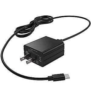 MIUOLV Fast Charger Adapter for Switch, Switch Lite Switch OLED, 15W Switch Fast Charger UL Listed AC Adapter 15V/3A Fast Charging Replacement for Switch with 6FT Type C Cable, Black