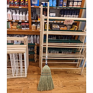 Lehman's Amish-Made House Broom - Authentic Corn Straw Broom with Hardwood Handle, Natural, 55 inches