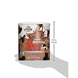 Augason Farms Morning Moo's Chocolate Low Fat Milk Alternative Can, Emergency Food Supply, Everyday Meals, 67 Servings