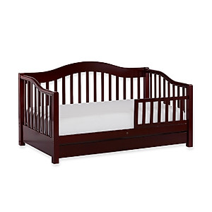 Dream On Me Toddler Day Bed with Storage Drawer in Cherry, Greenguard Gold Certified