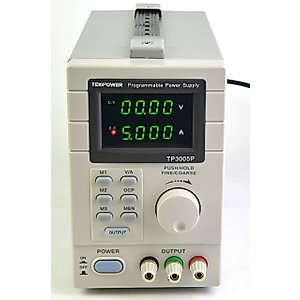 Tekpower TP3005P Programmable Linear Type Variable Regulated DC Power Supply, 0-30V at 0-5A