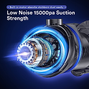 YTE Cordless Stick Vacuum Cleaner, 15KPa Powerful Suction Up to 45 Mins Runtime, 6-in-1 Lightweight Handheld Vaccumm-Cordless with Headlight for Home Hard Floor Carpet Car Pet Hair