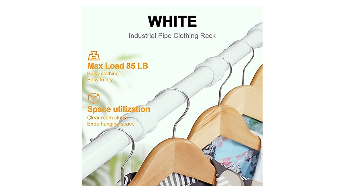 TALITARE Wall Mounted Clothing Rack - Stylish and Durable