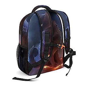 Cat Warrior Backpack Bookbag Cute Funny Printed Graphic for Book Study Travel