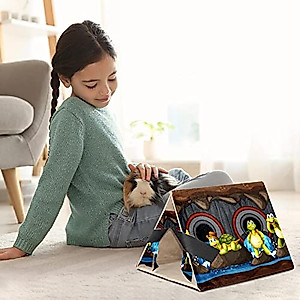 Turtle Underground, Guinea Pig Bed Washable Small Animal Hideout, Hamster Cage Accessories for Gerbils Chipmunks Squirrels Hedgehogs Guinea Pigs