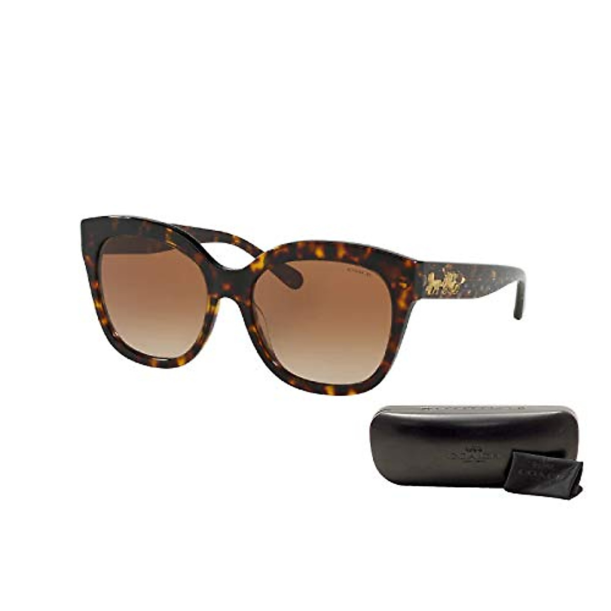 COACH HC8264-512013 Sunglasses L1083 DARK TORTOISE w/Brown Gradient 56mm