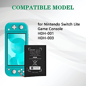ASDAWN HDH-003 Battery Replacement for Nintendo Switch Lite Game Console HDH-001 HDH-003, Battery for Nintendo Switch Lite Game Player 3570mAh HDH-A-BPHAT-CO with Repair Tool Kit