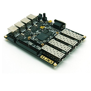 ALINX Brand XILINX A7 FPGA Development Board Artix-7 XC7A100T 4 Ethernet 4 SFP RS232 VGA fpga Evaluation kit (FPGA Board + Platform Cable USB + AD Module)