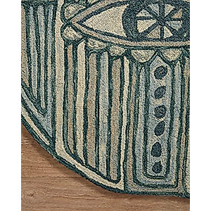 Loloi Justina Blakeney x Chaya Collection CHY-01 Blue/Lagoon Contemporary 3'-6" x 5'-6" Accent Rug