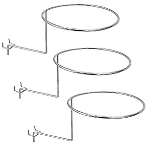 Cuyacili 3PCS Pegboard Hat Display Helmet Hat Ball Holder Motorcycle Pegboard Helmet Stand Wall Mount Holder Home Storage Rack Hat Organizer Hanger for Shop Office Yard Gardens Wall Display