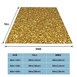 Filled with Shiny Gold Glitter Blanket Throw Blanket Fleece Blankets Fuzzy Sherpa for Couch Bed Sofa Women Super Soft Cozy Fluffy Warm Plush Comfy Lap