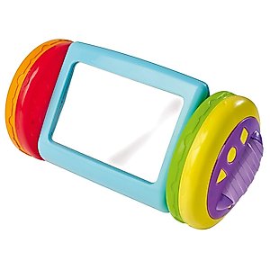 Simba 104010018 ABC Rolling Mirror/with Large Wobble Image in Both Wheels / 12 cm / 6 Months +, Multicoloured