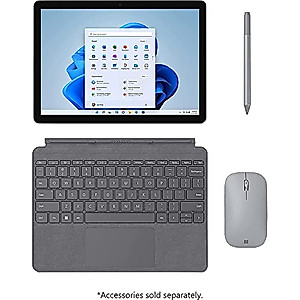 Microsoft 8VA-00001 Surface Go 3 10.5" Intel Pentium Gold 6500Y 8GB RAM Touch Tablet Bundle with Signature Type Cover Keyboard + Deco Gear Portable Charger + Deco Gear Magnetic Wireless Sport Earbuds