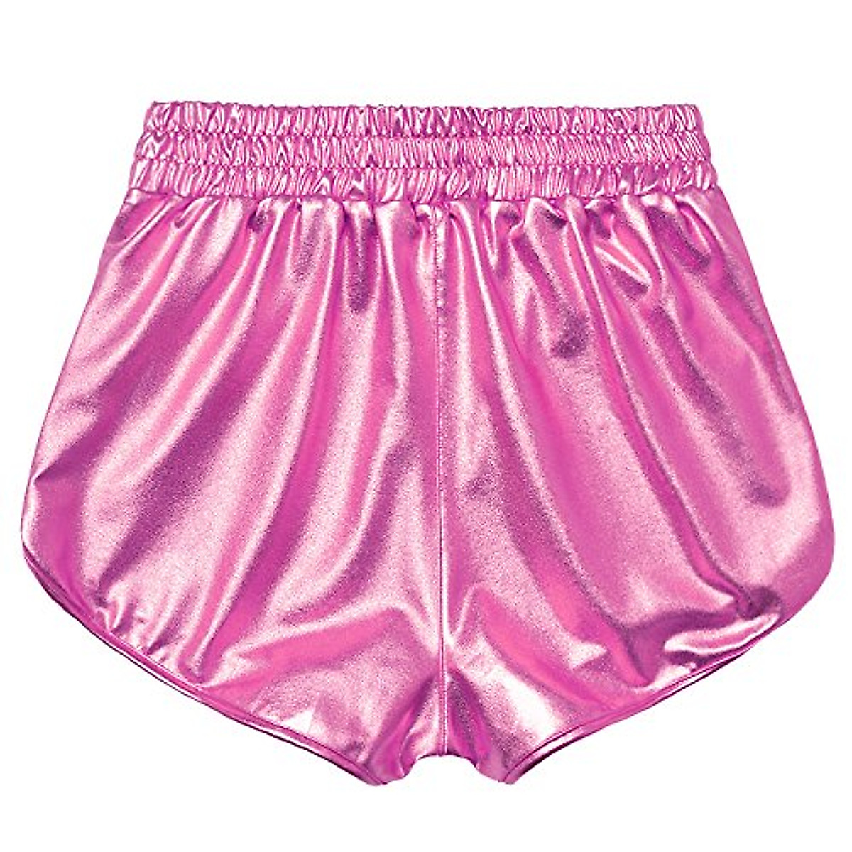 Juniors Pink Metallic Shorts Shiny Sparkly Dance Hot Pants for Teen Girls 12 13
