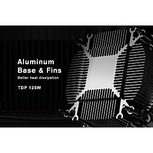 ID-COOLING DK-07i CPU Cooler for LGA1700, 60mm Height Low-Profile CPU Air Cooler with Aluminum Fins, Rainbow RGB Lighting, 120mm PWM Fan, Thermal Compound Included, TDP 125W