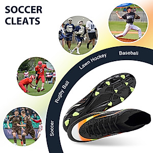Soccer Cleats Mens Football Cleats Women Outdoor Soccer Shoes Tacos de Futbol para Hombre Zapatos De Futbol para Hombre Football Shoes for Youth Professional Training High Top Soccer Shoe AG/FG