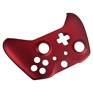 eXtremeRate Red Faceplate Cover, Soft Touch Front Housing Shell Case, Comfortable Soft Grip Replacement Kit for Xbox One X S Controller - Controller NOT Included