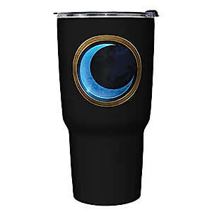 Marvel Moon Knight Main Icon 27 oz Stainless Steel Insulated Travel Mug, 27 Ounce, Multicolored