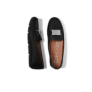 Calvin Klein Women's Lisette Loafer Flat, Black, 9.5