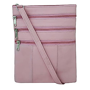 INGEAR Genuine Cow Hide Leather Crossbody Bags for Women Clutch Purses for Women Satchel Bags for Womens Crossbody Purse (Rose Gold)