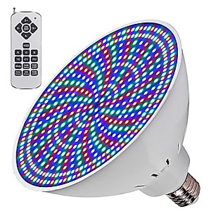 JONAS C 120V Pool Light Bulb for In ground Pool, LED 45W RGB Color Changing Swimming Pool Light Bulb with Remote Control, E26 Replacement Pool Light Bulb for Pentair Hayward Series