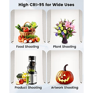 Fasonic 24"x24" Photo Studio Light Box for Photography, Foldable Bi-Color Dimmable Shooting Tent Kit with 240 LED Lights, 3000-6500K Lighting Booth, 6 Color Backdrops