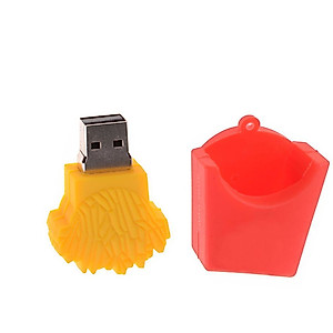 Mixse USB 2.0 Flash Drive Memory Stick Cartoon Pen Thumb Drives Jump Drive Sticks Food Shape Fries 32GB