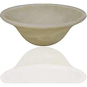 LIGHTACCENTS Alabaster Amber Glass Lamp Shade Replacement for Floor Lamps - Lamp Shade for Floor Lamps with Medium Base E26 Socket- Floor Lamp Shade - Floor Lamp Replacement Glass (Amber Marble)