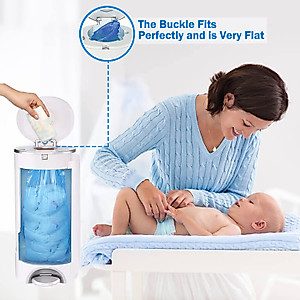 Baby Diaper Pail Refill Bags,100% Lock Odor (34 Bags) True Value Pack Fully Compatible with Arm&Hammer Disposal System,Seal and Toss Refill Bags