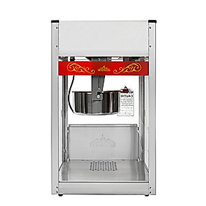 Olde Midway Commercial Popcorn Machine Maker Popper with Large 12-Ounce Kettle - Red