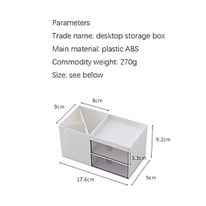 Najerao - Desktop Storage Organizer Pen Holder for Desk Cute Pencil Holder with 2 Drawer Desk Organization for Office, Home, School(Blue)