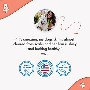 Natural Skin & Coat Supplement for Dogs, Large and Small - Dog Anti Itch Relief for Dry Skin, Rash, Allergy or Irritation - Reduces Shedding, Dandruff and Supports Dog Hair Growth - 400 Small Pills