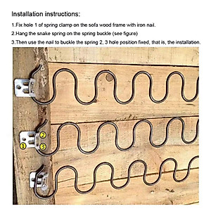 MEICOCO Upholstery Furniture Spring Clips, Sofa Spring Repair kit for Couch, Chair, Sofa Spring Clips Repair Parts 50pk (50)…