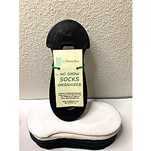 FootieTree (Black, 8) No Show Sock Underwear Drawer Organizer. Classic Rosie Collection, Holds About 10 Pairs. Wear Each Pair Over The FootieTree & Place in The Drawer.