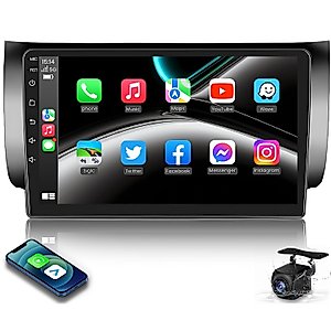 2+32G Car Radio for Nissan Sentra 2013 2014 2015 2016 2017, 10.2" HD Touch Screen Car Radio with Wireless Carplay & Android Auto, Mirror Link, Bluetooth, WiFi, GPS Navigation, Backup Camera Android 12