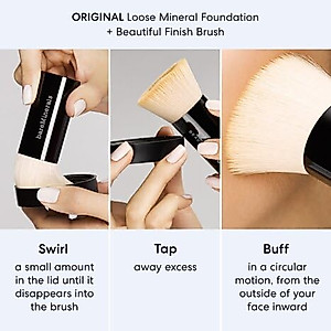 bareMinerals Original Loose Powder Foundation SPF 15, Lightweight Mineral Loose Powder Foundation Makeup, Buildable Coverage, Talc Free, Vegan (Medium Tan 18)