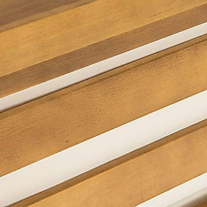 Christopher Knight Home Oana Outdoor Wooden Sectional Set with Cushions, 4-Pcs Set, Teak Finish / Beige