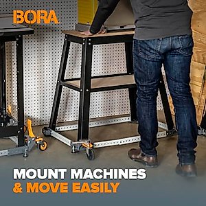 BORA 544002 T-Square Attachment, NGX Clamp Edge Accessory, Circular Saw Guide, Keeps Plywood Cuts Straight and Parallel